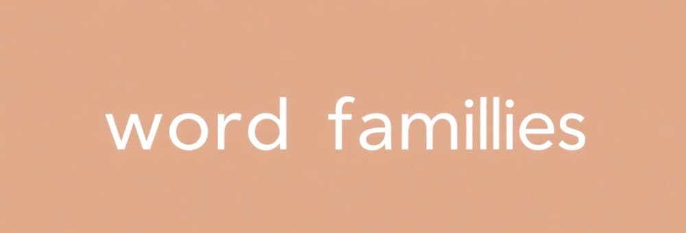 Word Families and Rhyming Words