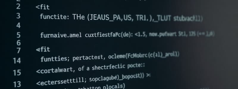 Functions and Subroutines