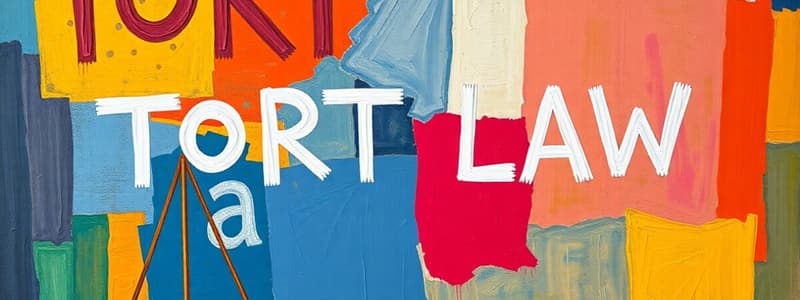 Introduction to Tort Law