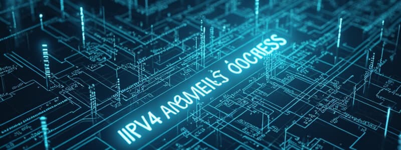 Network Layer: Logical Addressing (IPv4)
